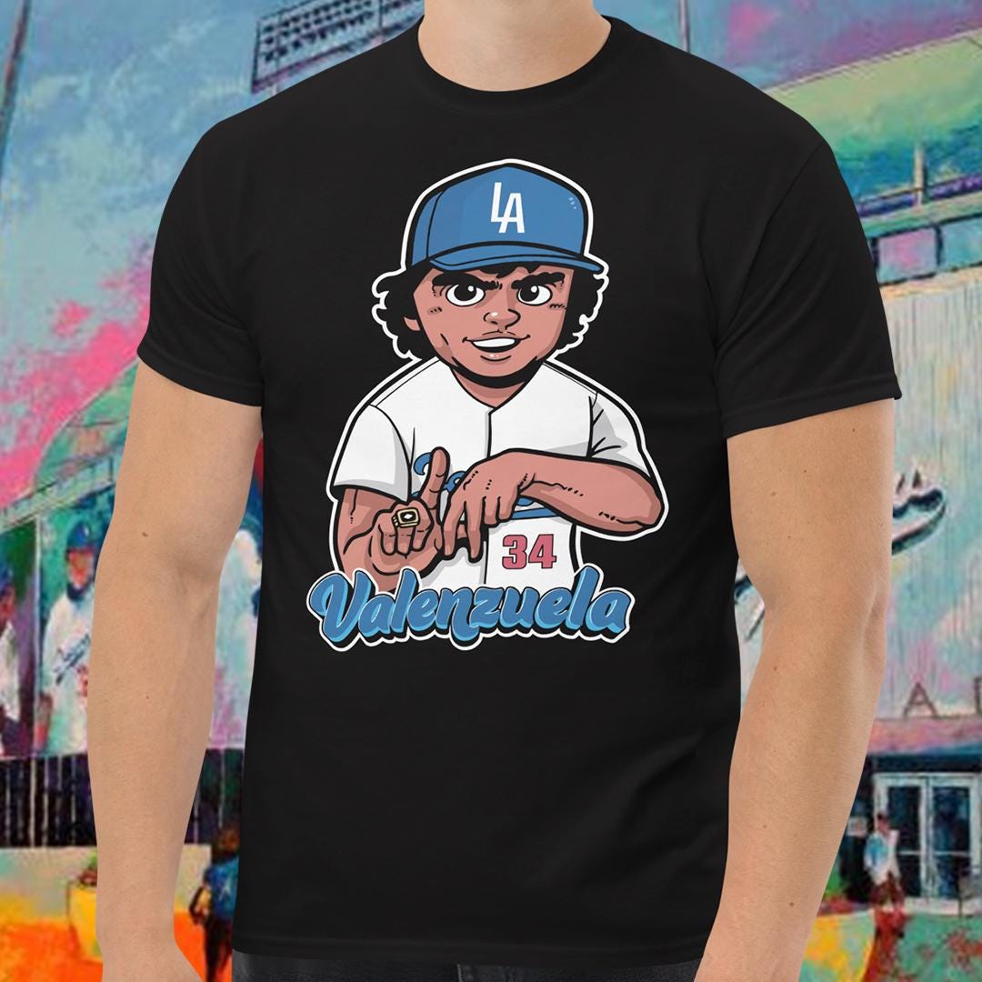 Fernando Valenzuela Boys in Blue Tribute T-shirt | Retro Baseball ...