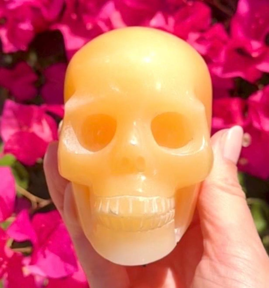 Gorgeous Orange Calcite Crystal Skull - Etsy UK