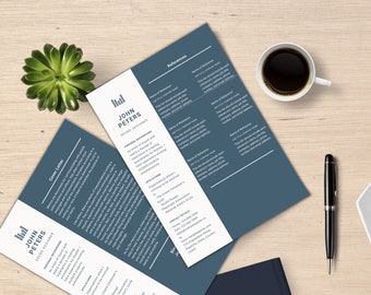 Minimalist Clean Resume / CV Template for Web Developer - Etsy