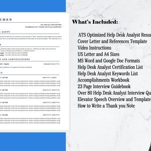 Help Desk Analyst Job Career Coach With ATS Optimized Resume Template ...