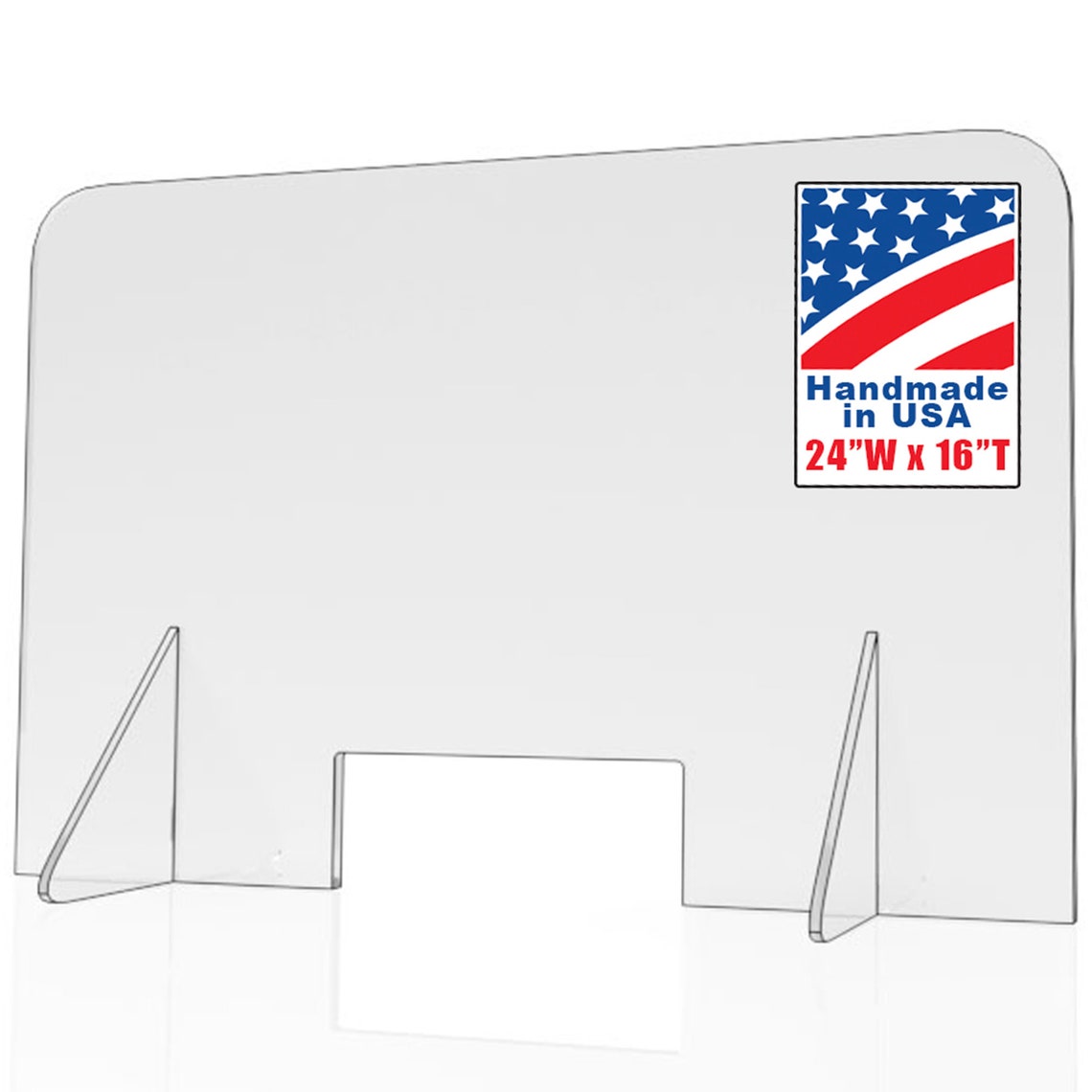 Sneeze Guard for Counter and Desk Freestanding Clear Acrylic Shield ...