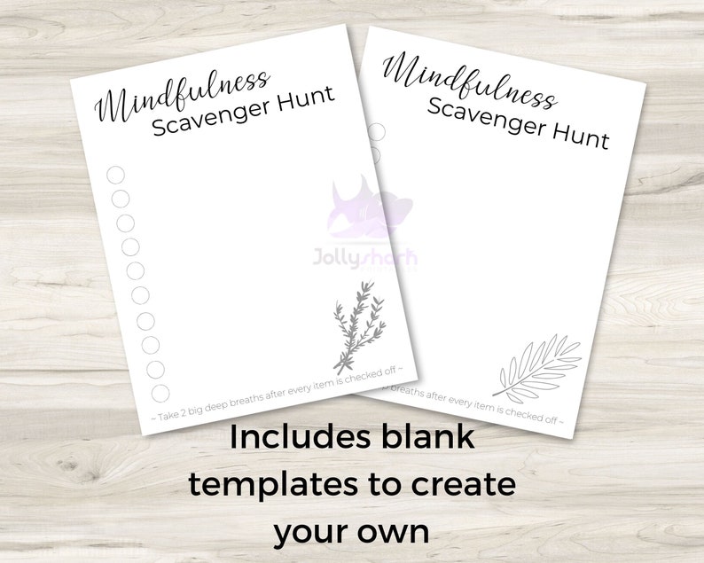 Mindfulness Scavenger Hunt Bundle for Kids and Adults, Quarantine ...