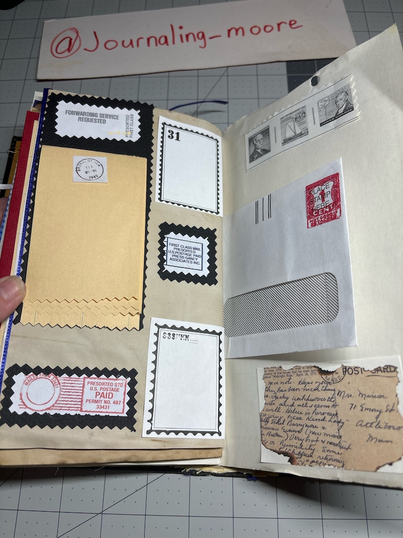 Handmade Postage Themed Junk Journal - Etsy