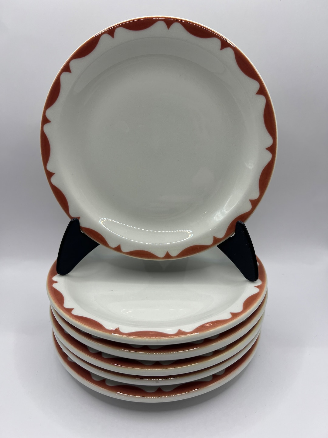 6 Vintage Mayer China Rust Crestwave Restaurant Ware Beaver Falls Side ...