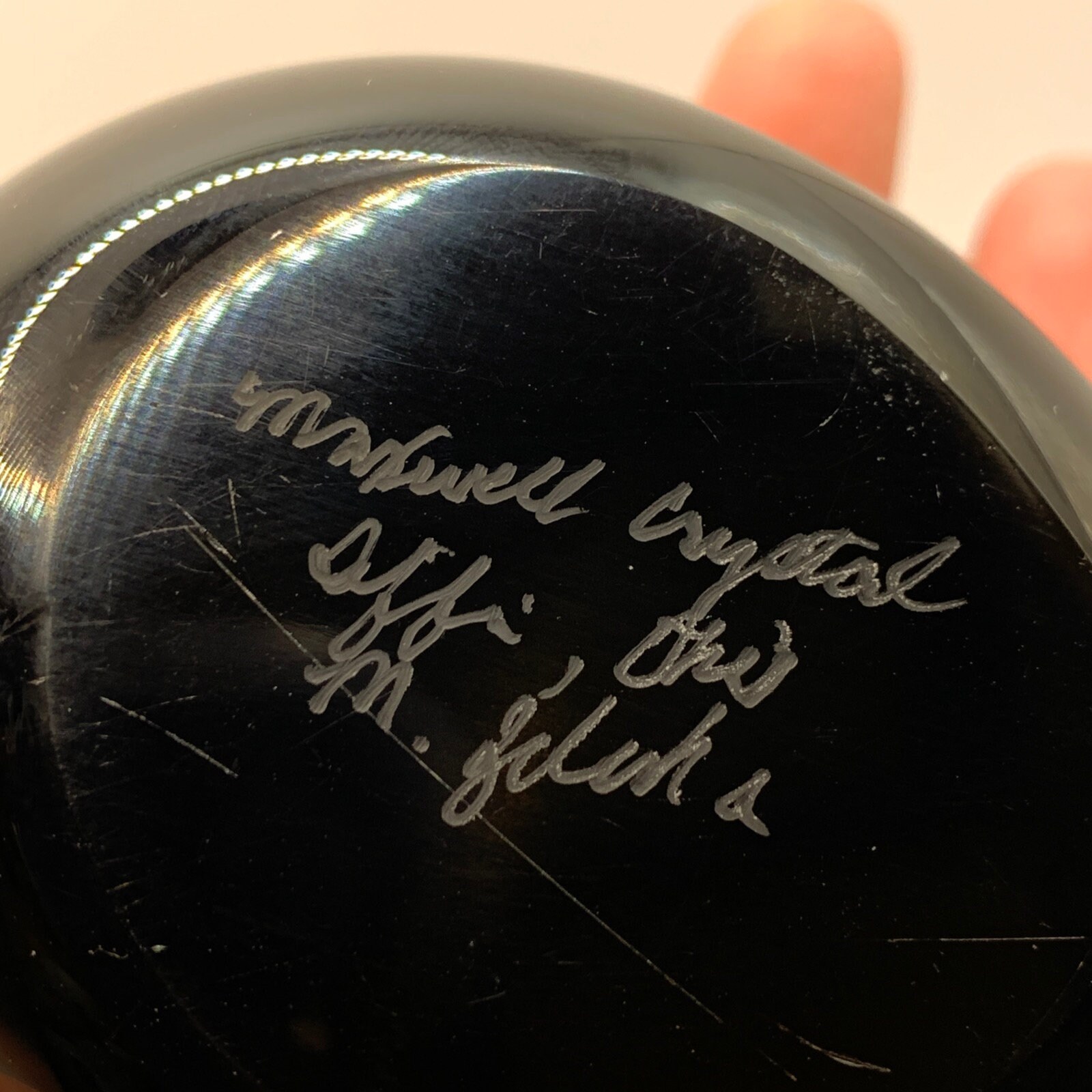 Maxwell Crystal Tiffin Art Glass Amethyst Dark Purple Bird Paperweight ...