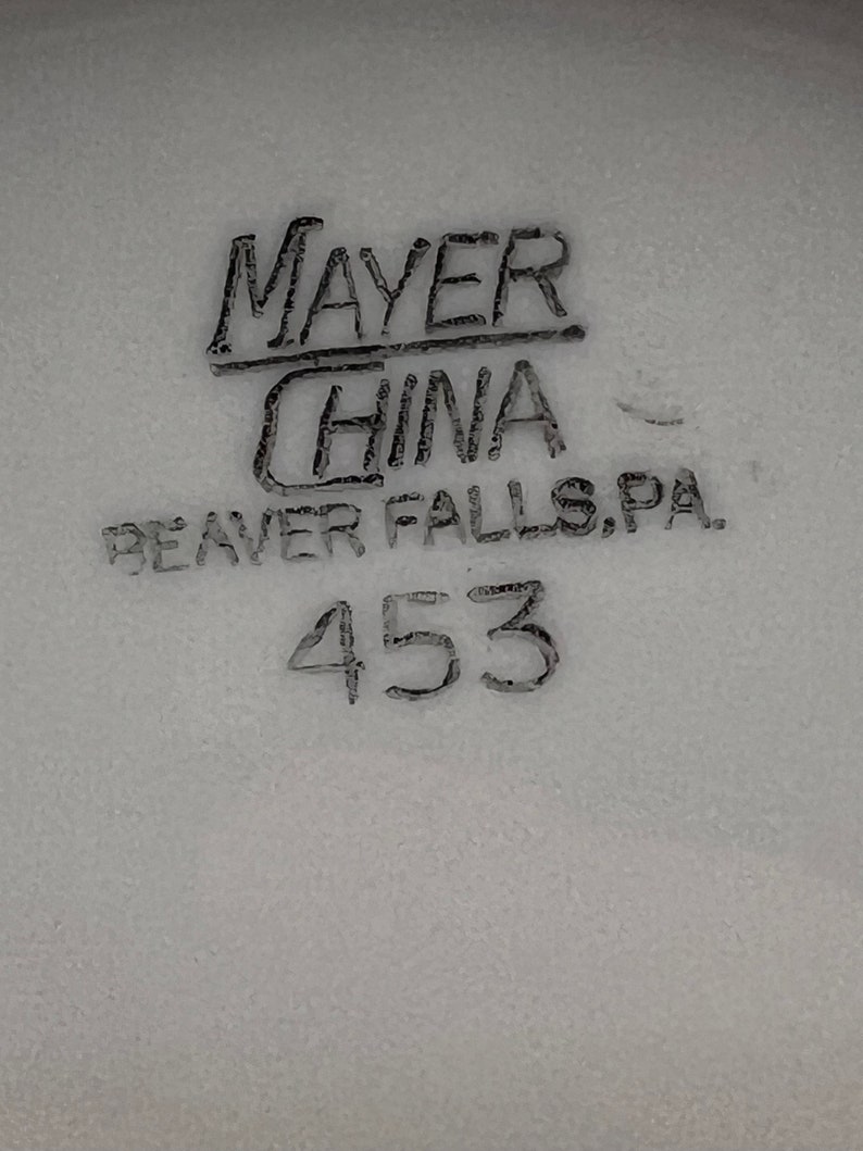 6 Vintage Mayer China Rust Crestwave Restaurant Ware Beaver Falls Side ...