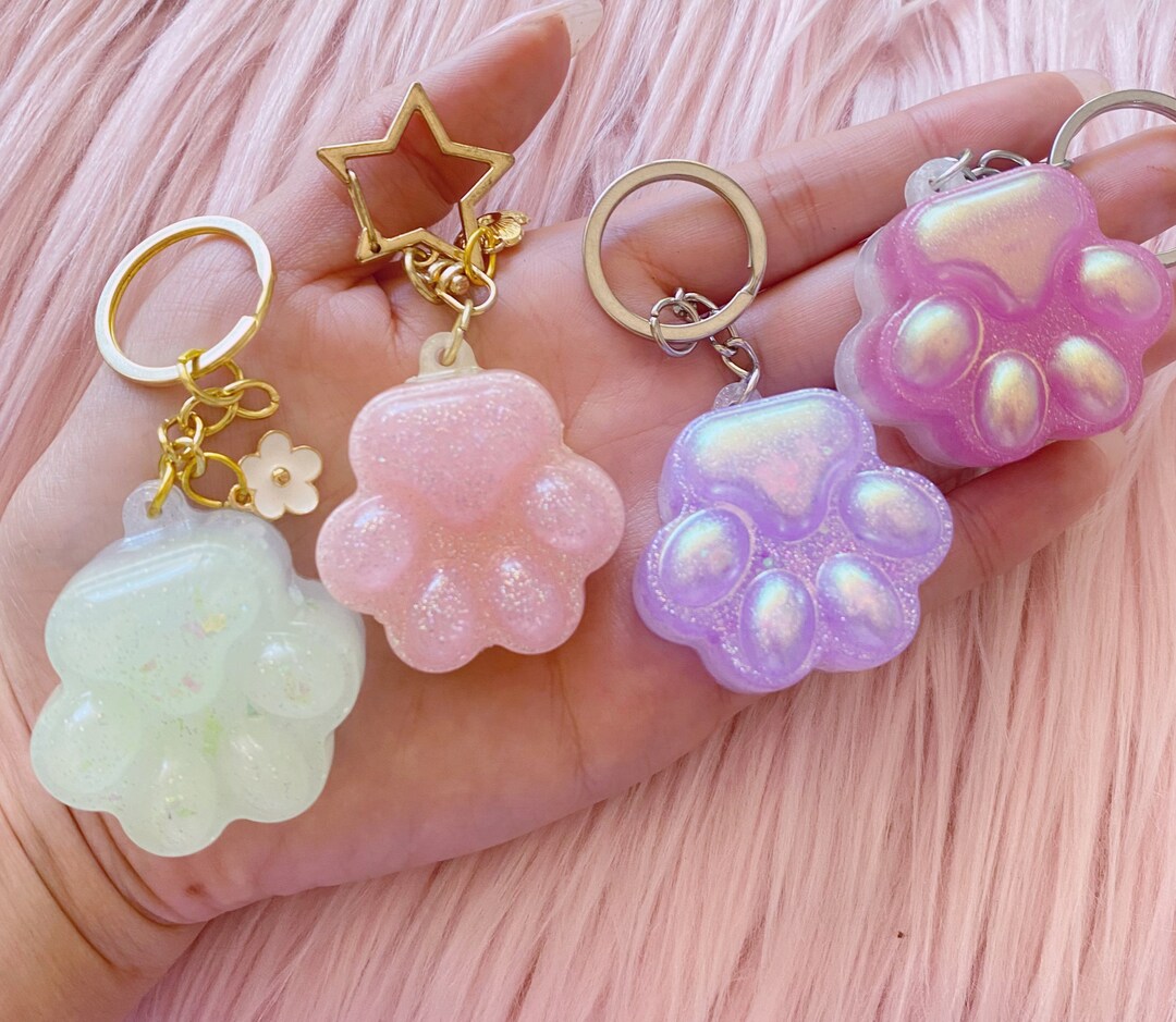 Pawprint Toe Beans Keychain Handmade Resin Keychain - Etsy Canada