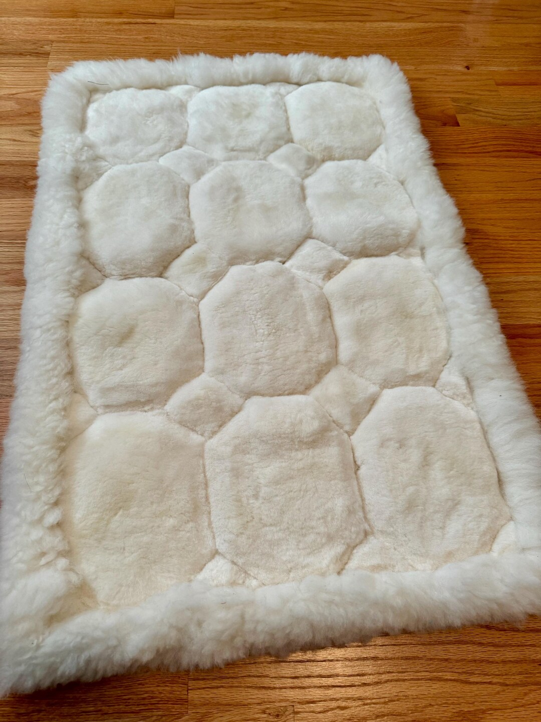 Alpaca Area Rug Rectangular 100% Alpaca Checkered Ivory Soft Natural ...