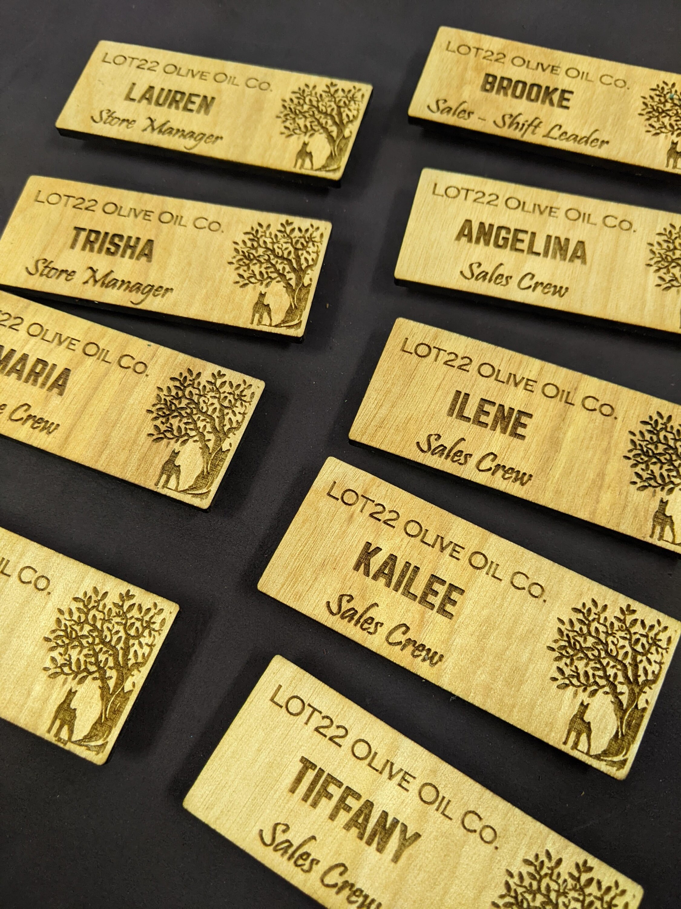 Employee Name Tags Rustic