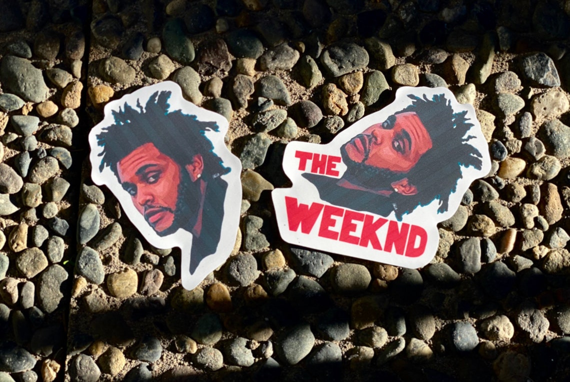 The Weeknd vinyl sticker digitally drawn | Etsy