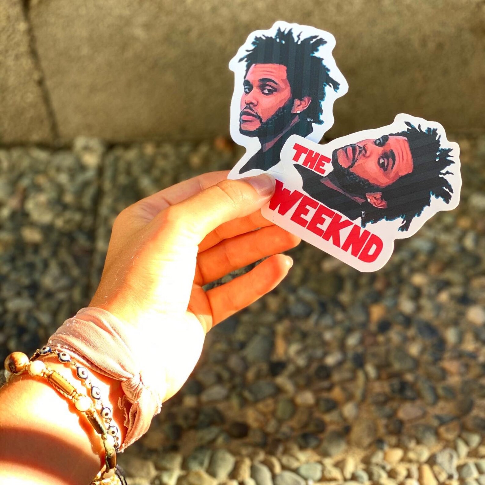 The Weeknd vinyl sticker digitally drawn | Etsy