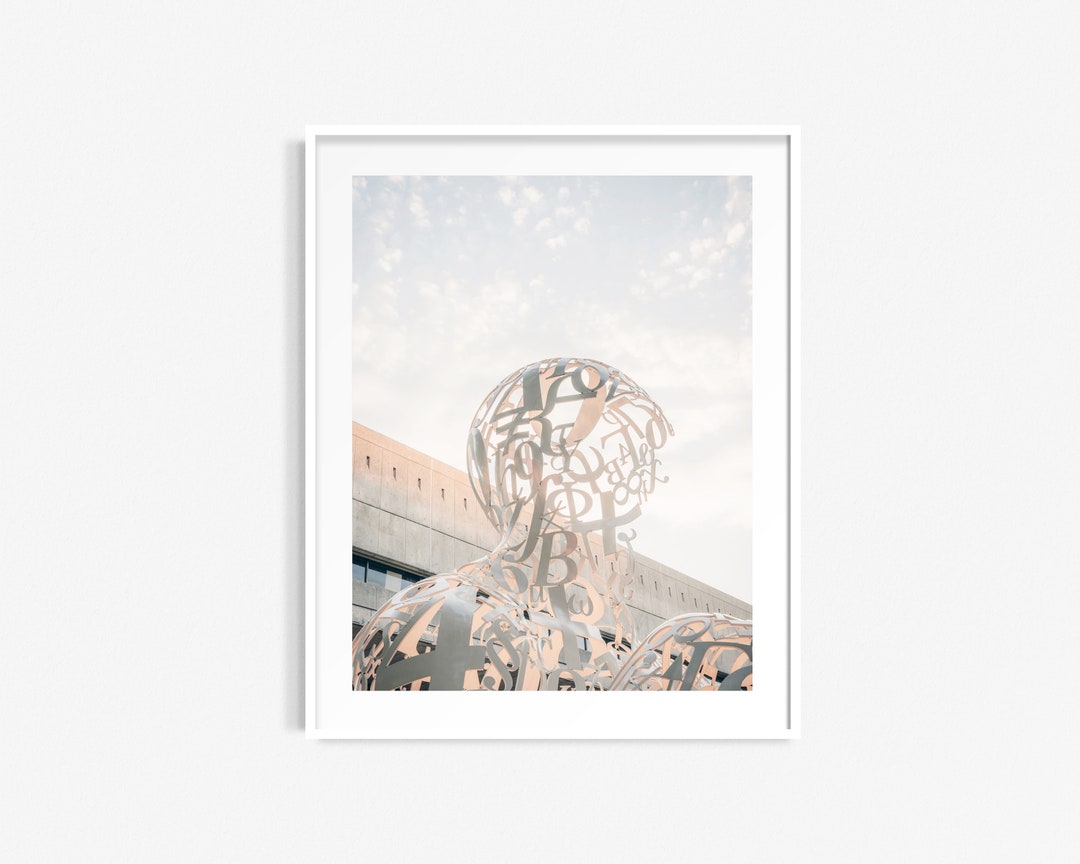 MIT Thinking Man Statue Print - Cambridge & Boston - FREE SHIPPING - Etsy