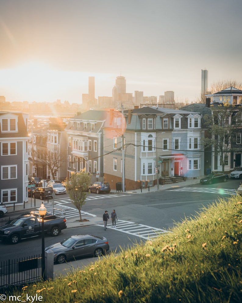 Boston Skyline at Sunset From Thomas Park - South Boston - FREE ...