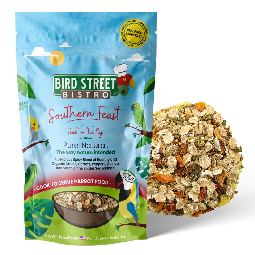 Southern Feast Parrot Food: All Natural Grains, Legumes & Spices (20 Oz ...