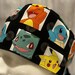 Pokémon Original Mens Surgical Scrub Cap, Black| Indigo League Skull ...