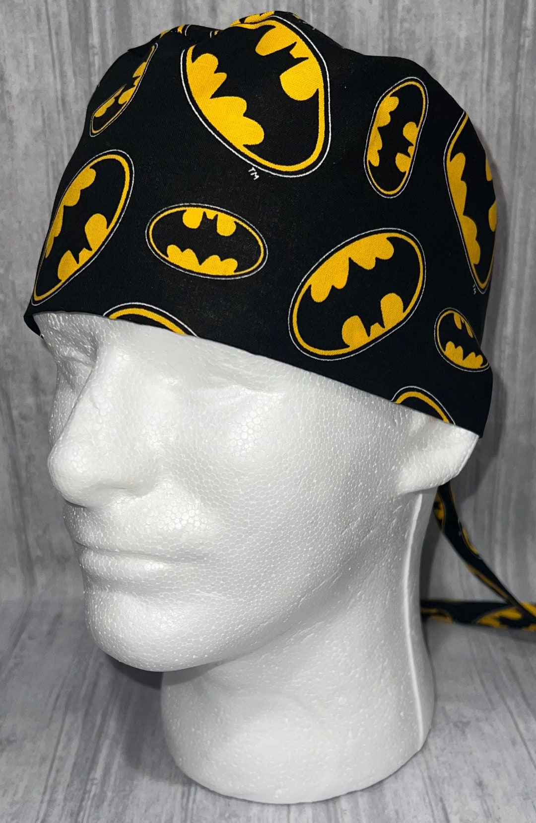Surgical/scrub Cap With Ties in Back Batman Logo Print - Etsy