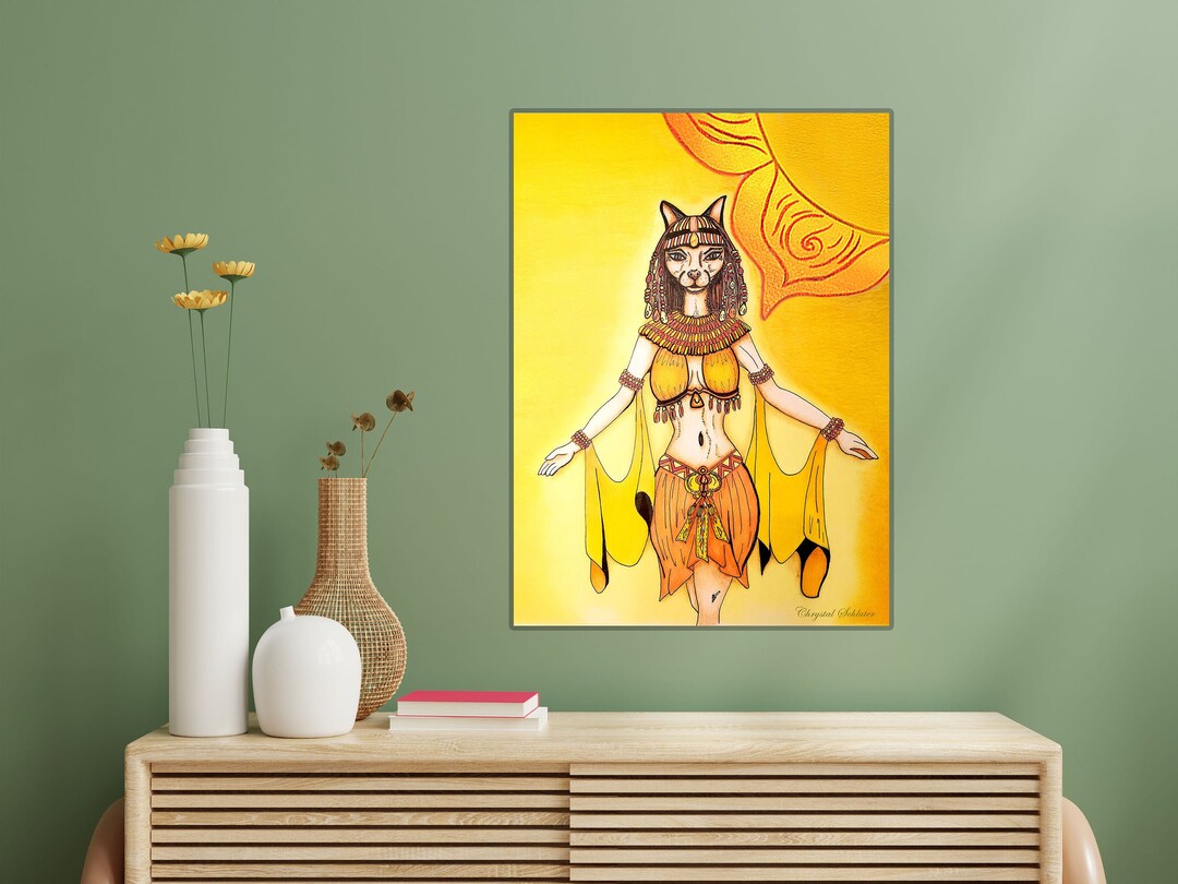 Bastet (egyptian Goddess and Chakra Goddess) - Giclée Print - Etsy