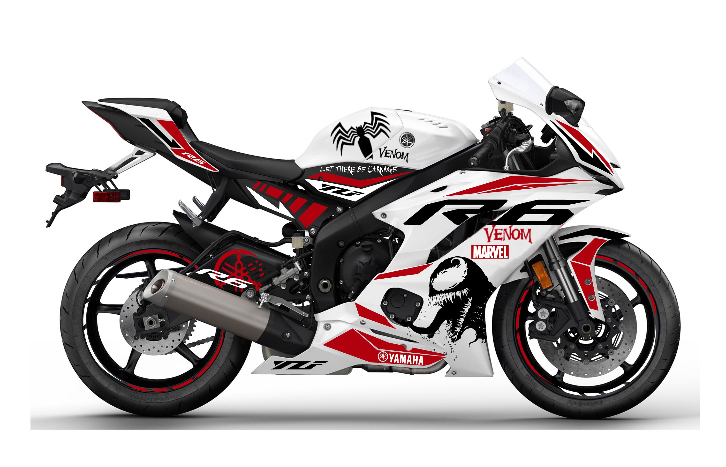 Full Graphic Vinyl Decals for Yamaha R6 White 2017-2020 - Etsy