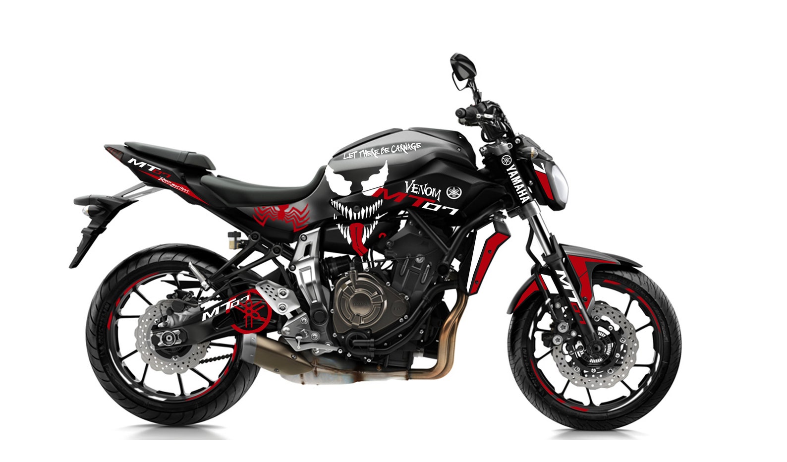 Full Graphic Vinyl Decals for Yamaha MT-07 Dark Edition | Etsy