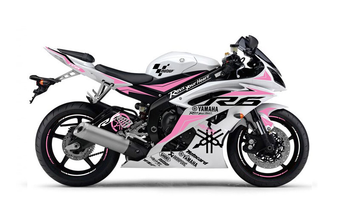 Full Graphic Vinyl Decals for Yamaha R6 White 2008-2016 - Etsy Hong Kong