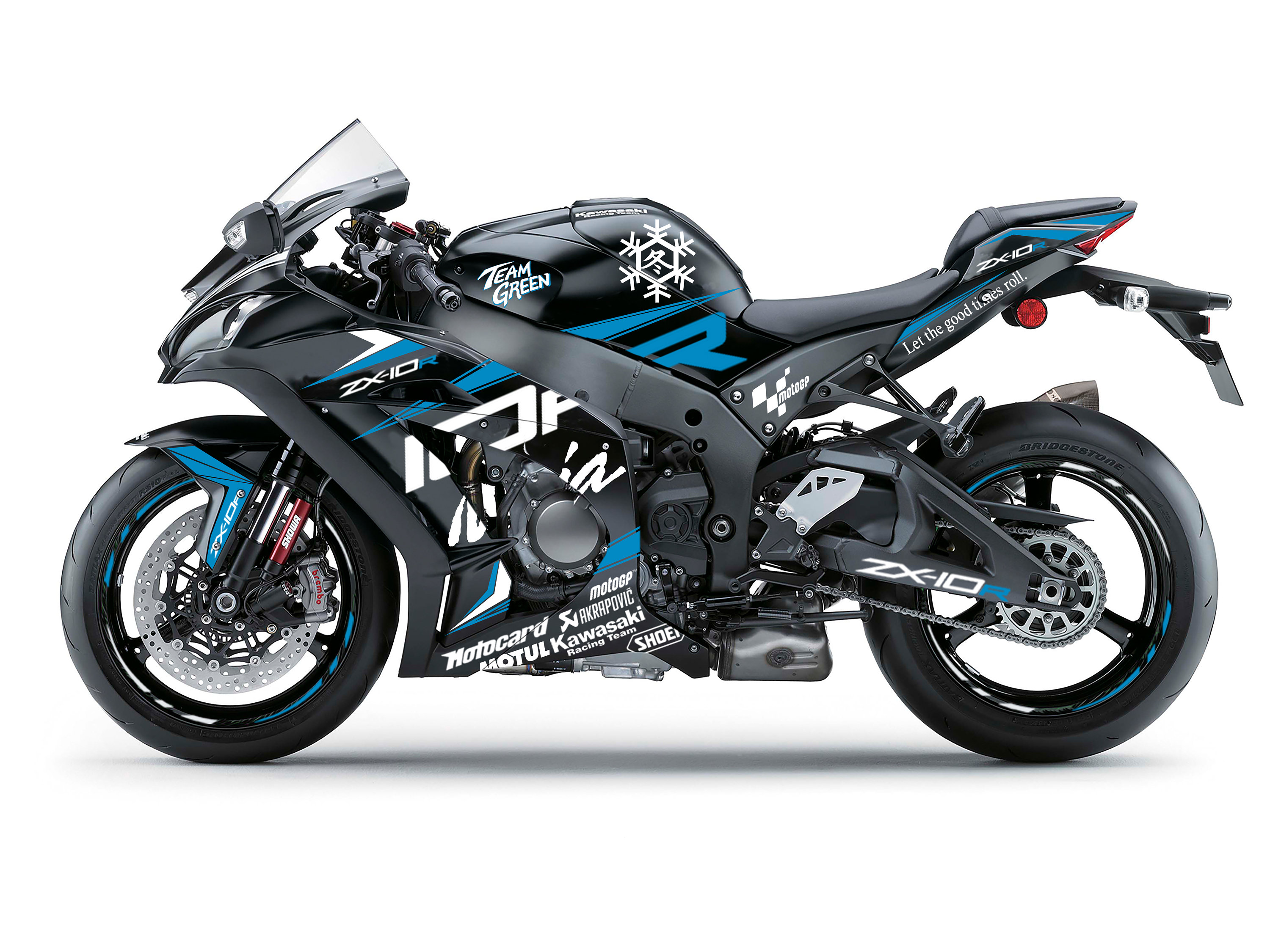 Car Parts & Accessories Electronics & Accessories KAWASAKI Decal Set of ...