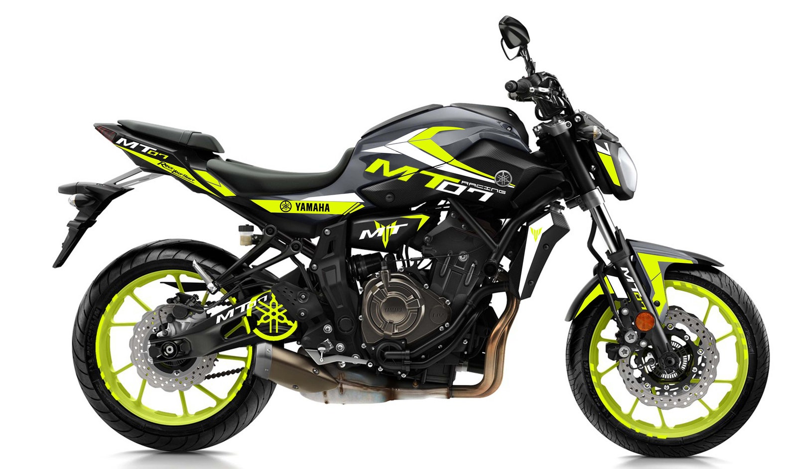 Volledige grafische vinyl stickers voor Yamaha MT-07 Dark | Etsy