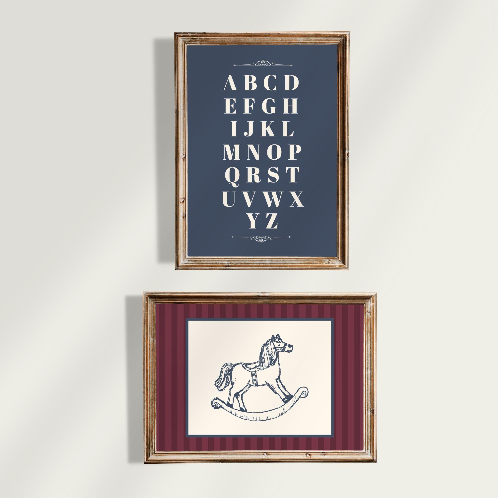 Classic Americana Girl Nursery Gallery Wall Art: Vintage Girl Teddy ...