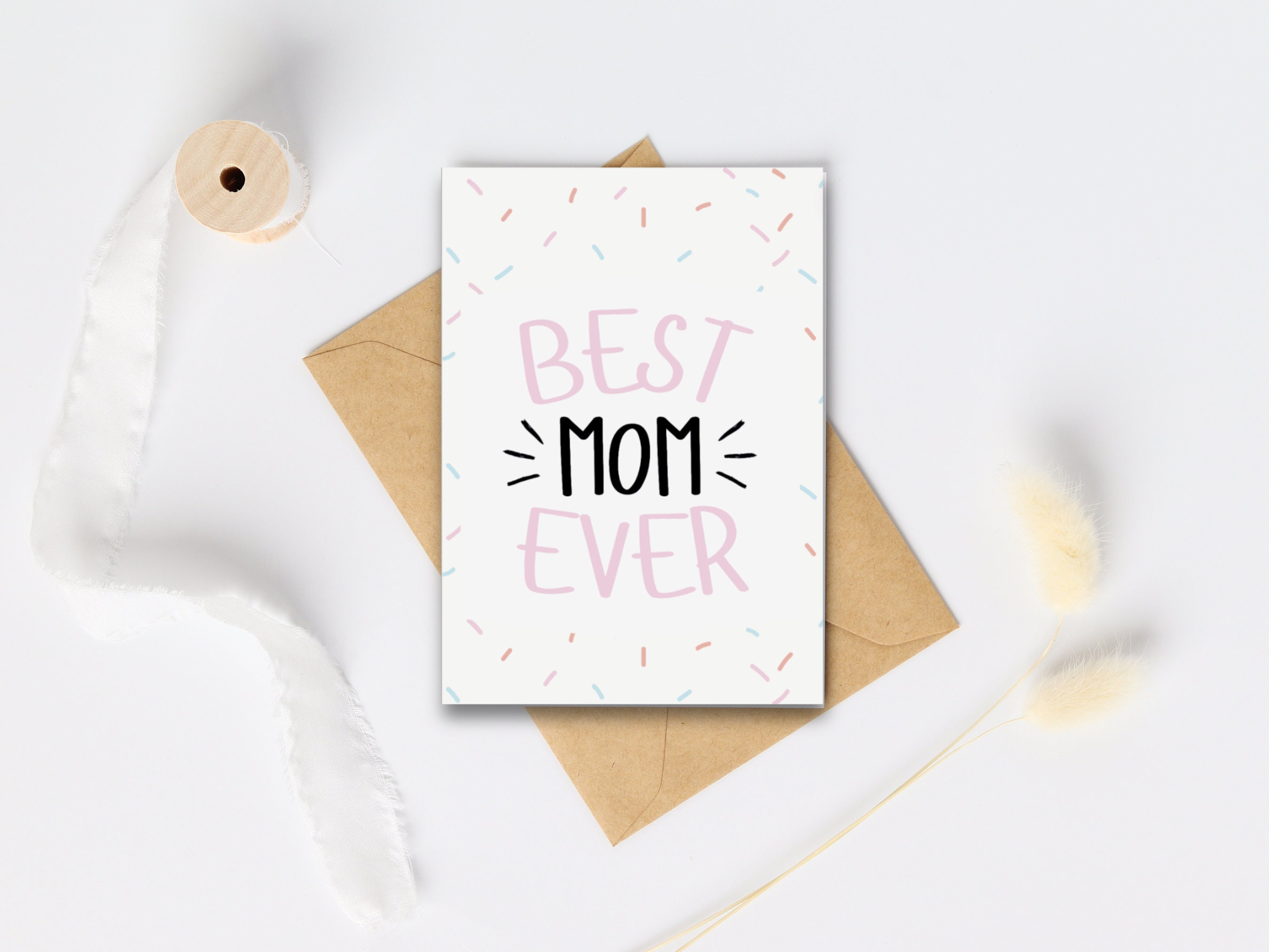 Printable Folded Mother's Day Card DIY Instant Digital Download List ...