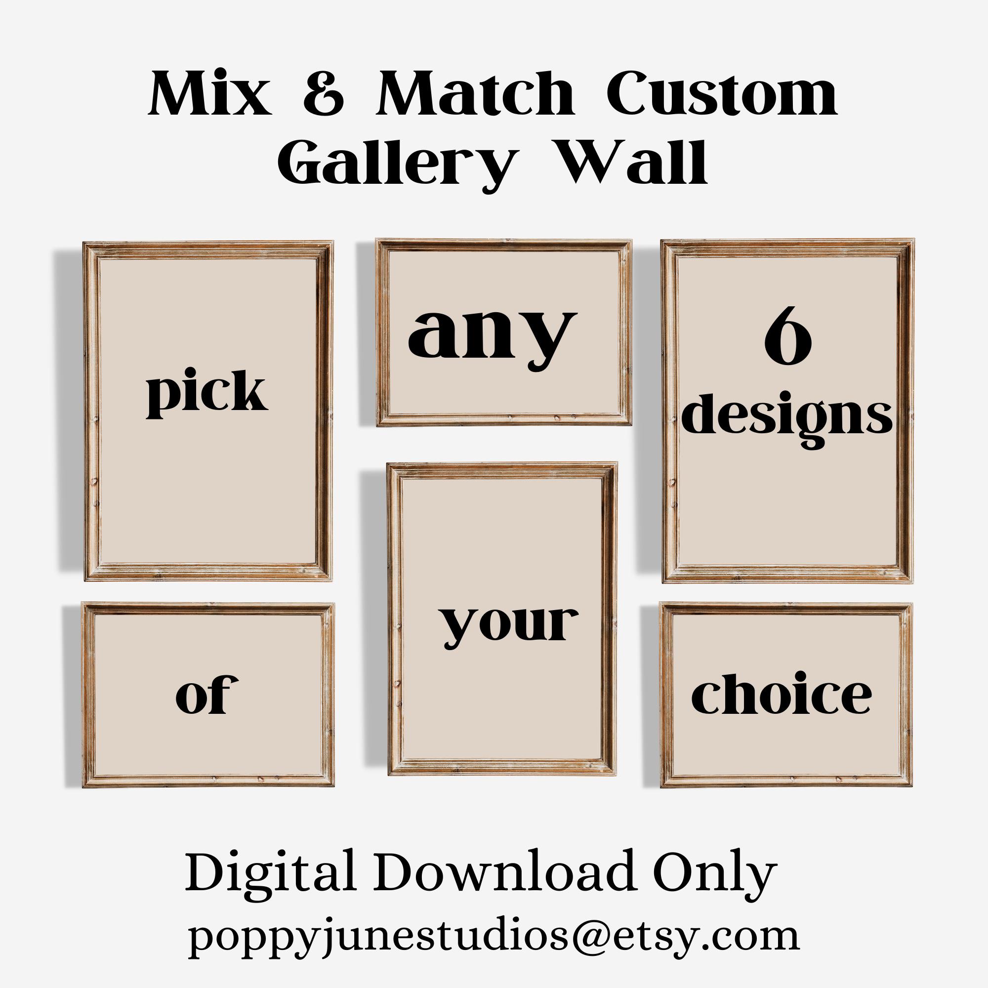 Custom Gallery Wall, Mix and Match Gallery Wall Printable Wall Art Pick ...