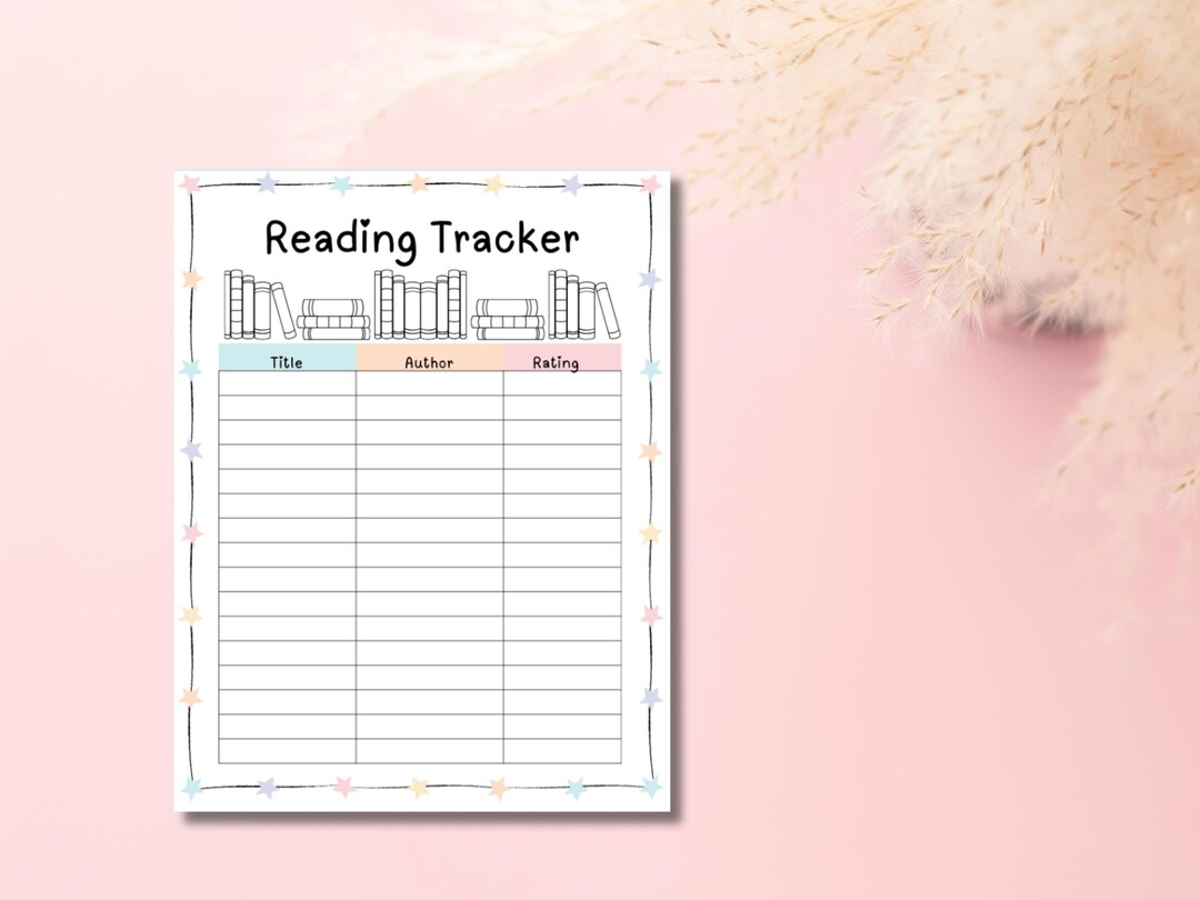 Instant Download Reading Tracker Printable Book Tracker Book Lover ...