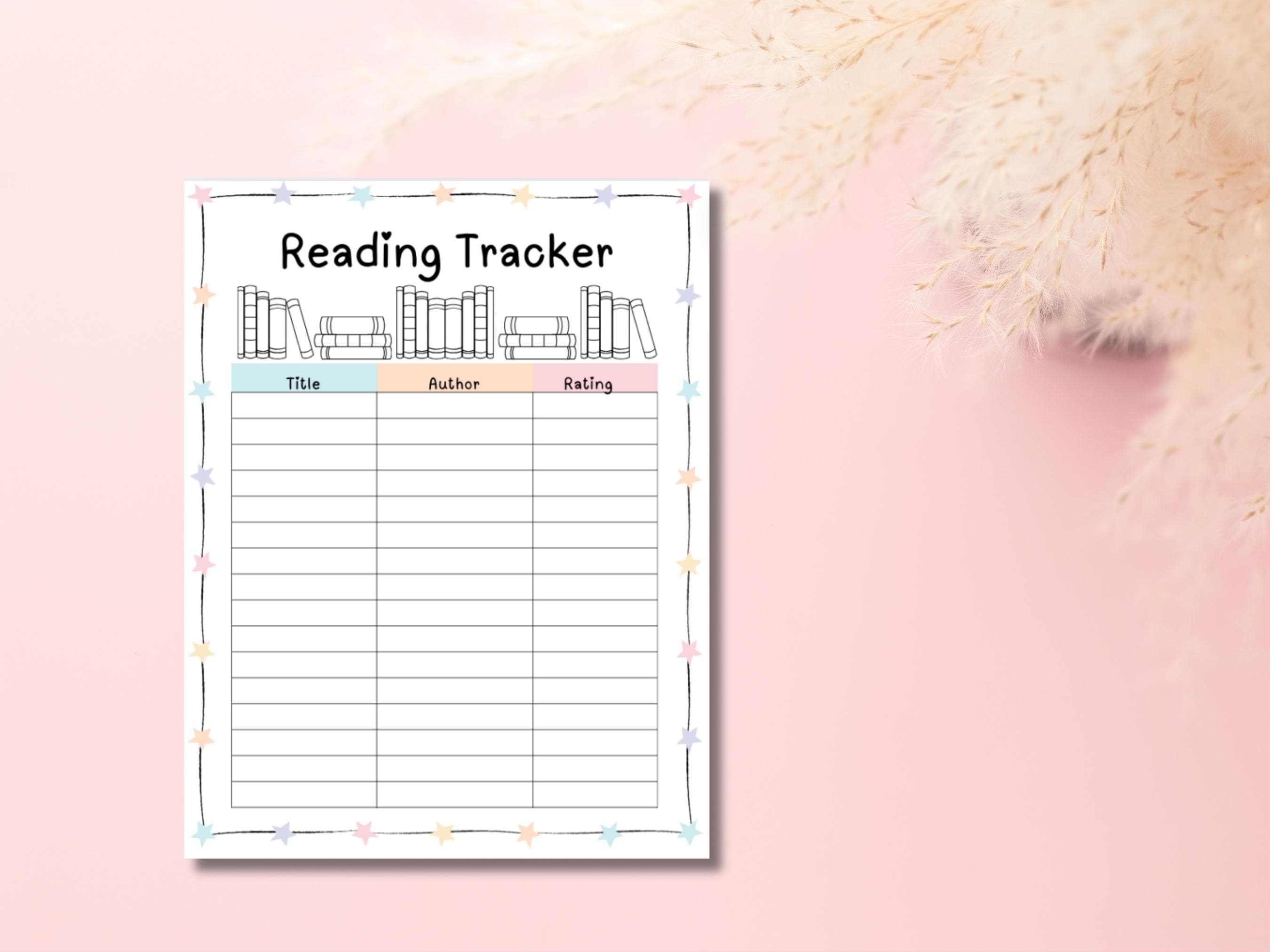Instant Download Reading Tracker Printable Book Tracker Book Lover ...