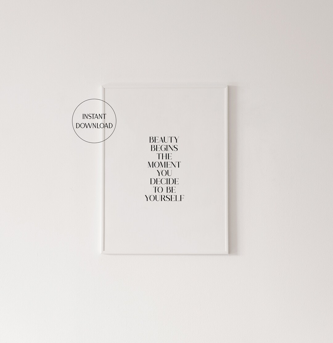 Be Yourself Poster Self Love Printable Love Yourself Poster Beauty ...