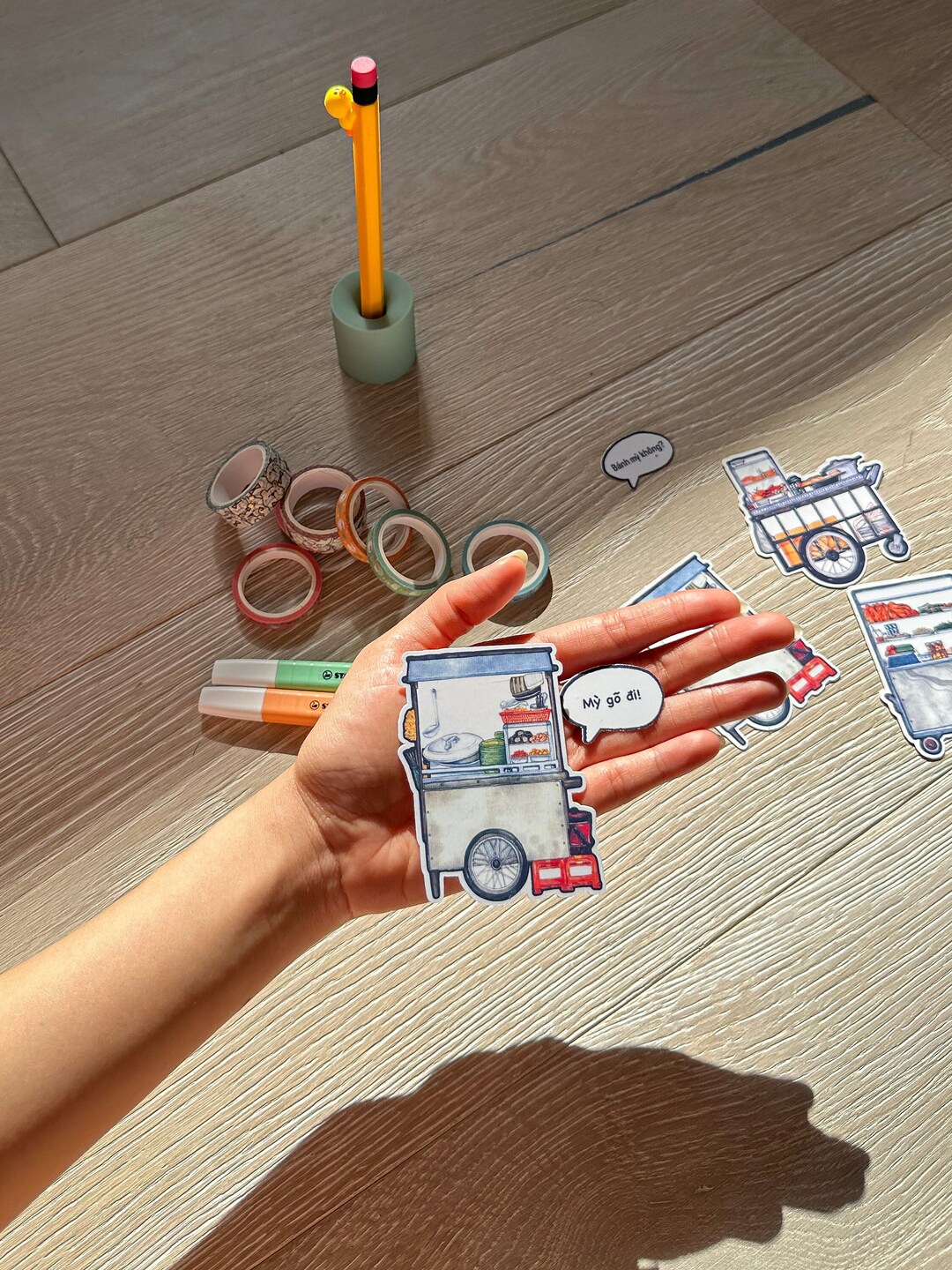 Asian Street-food Cart Sticker Set Hu Tieu Go - Etsy