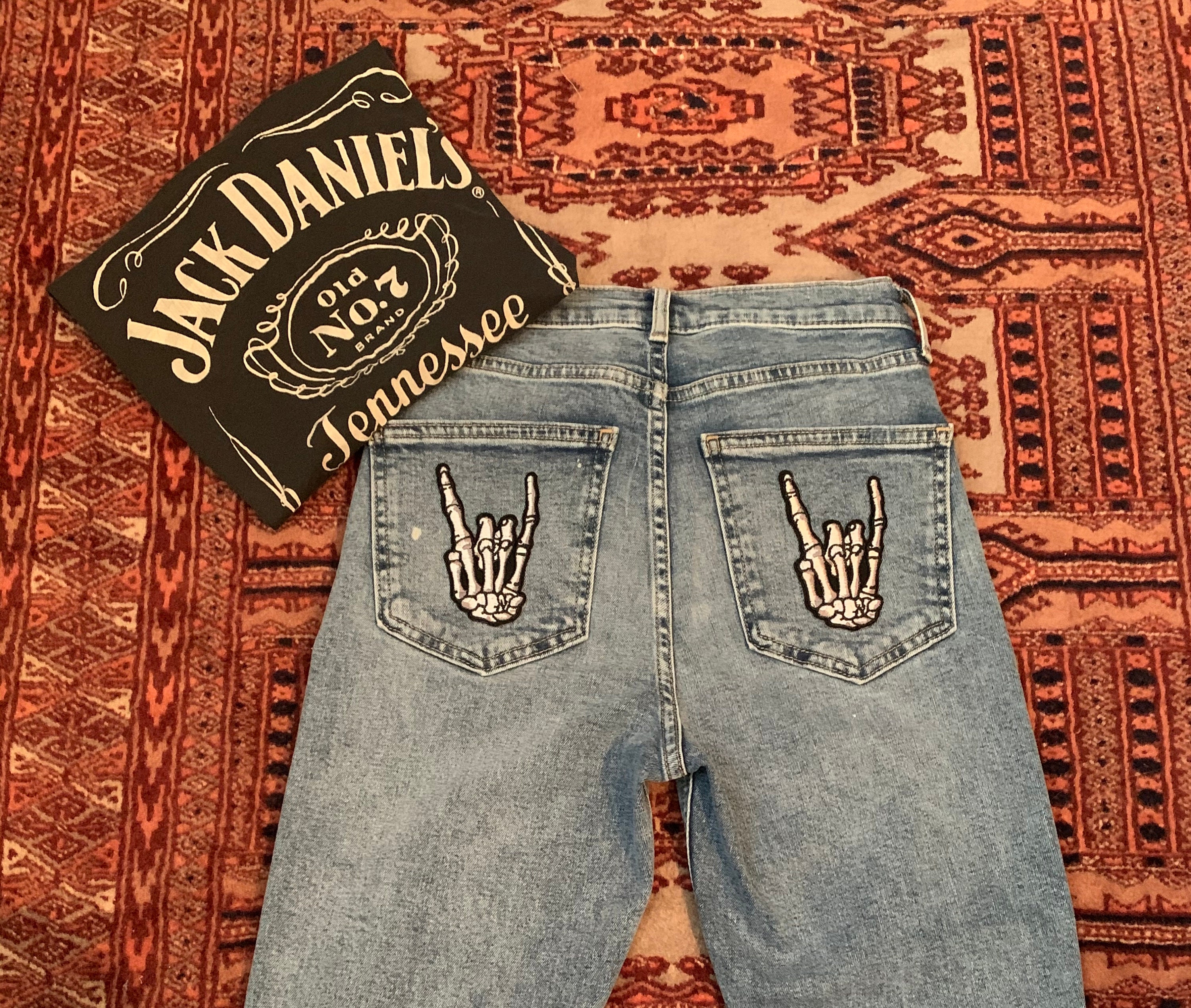 Rock and Roll Patchwork Jeans, Jeans Women, Jeans Men, 1980s, Bands ...