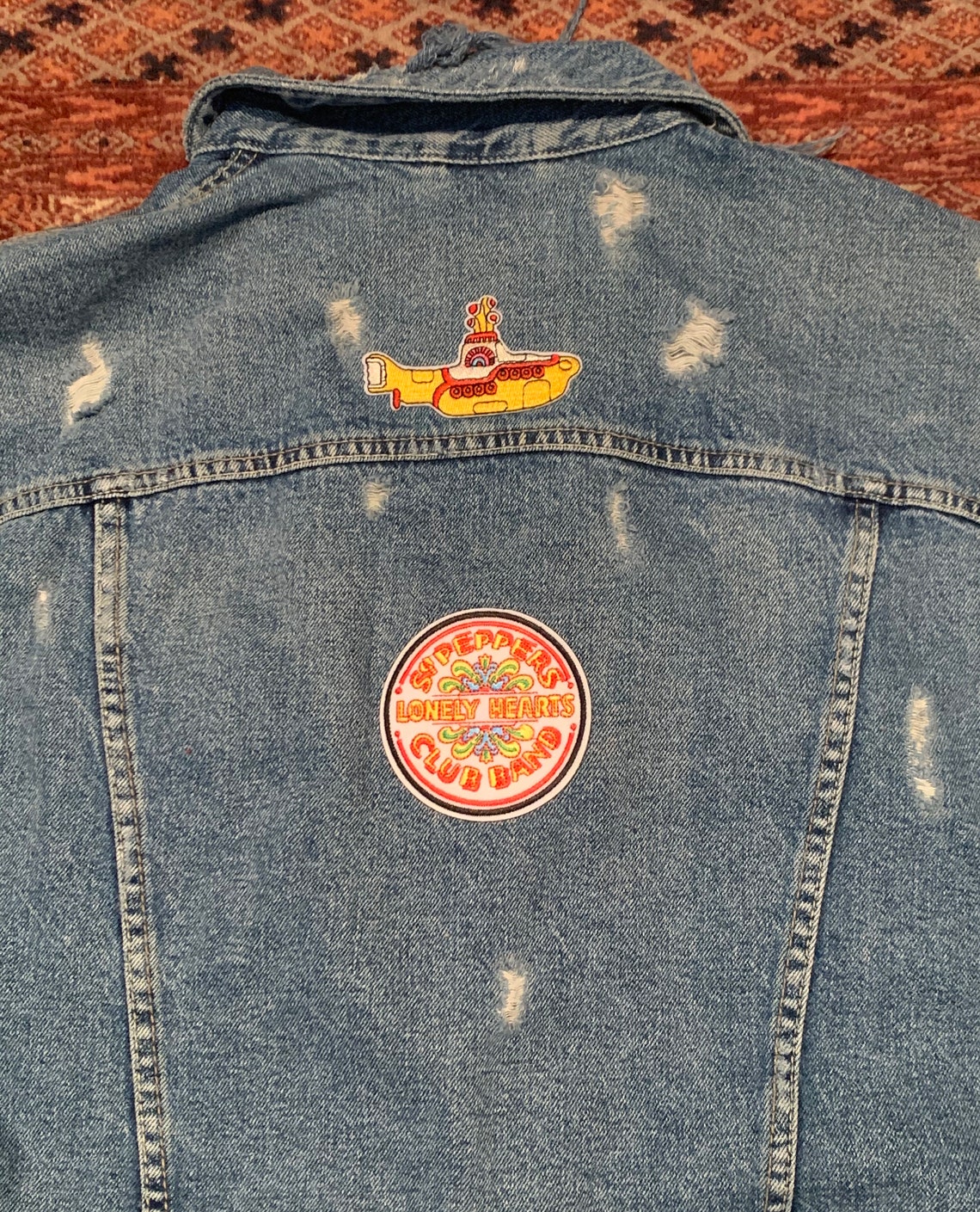 Beatles Jean Jacket Women, Jean Jacket Back Patch, Jean Jacket Custom ...