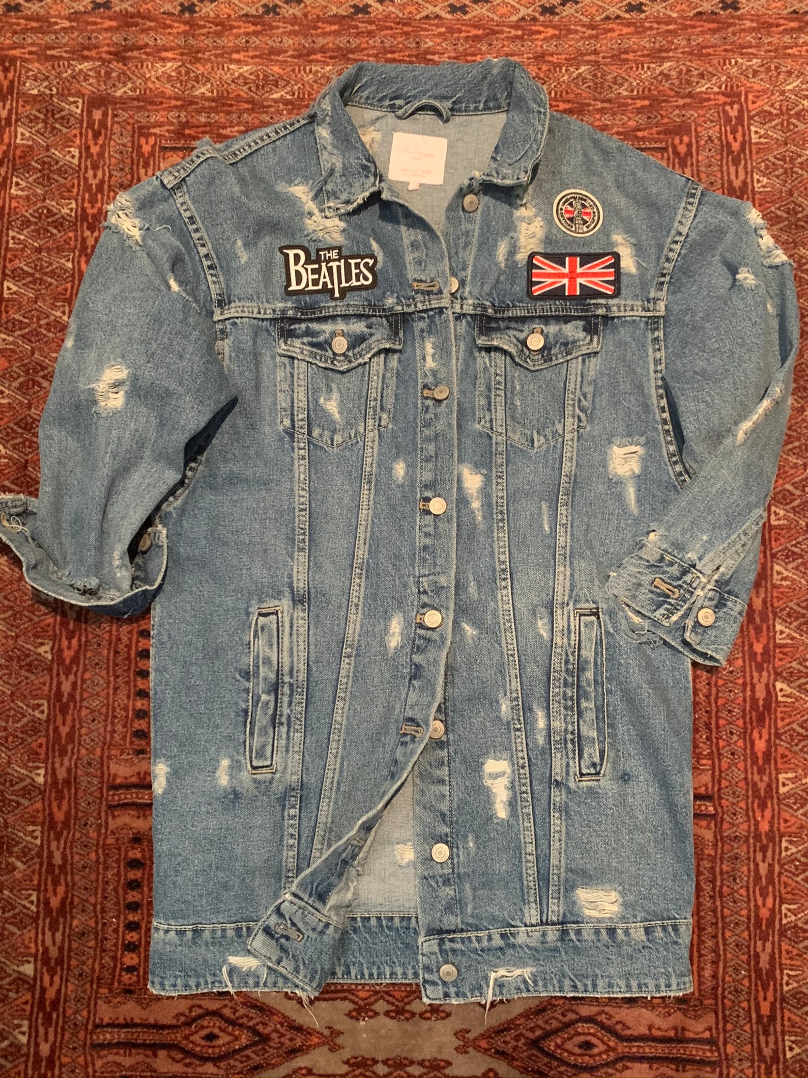 Beatles Jean Jacket Women, Jean Jacket Back Patch, Jean Jacket Custom ...