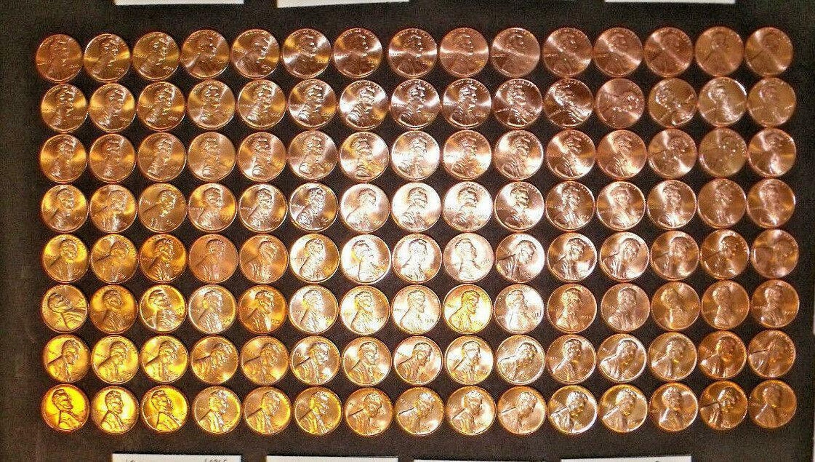 1984 to 2009 Cent Coin Run 1984-2009 BU Lincoln Cent Set Beautiful ...