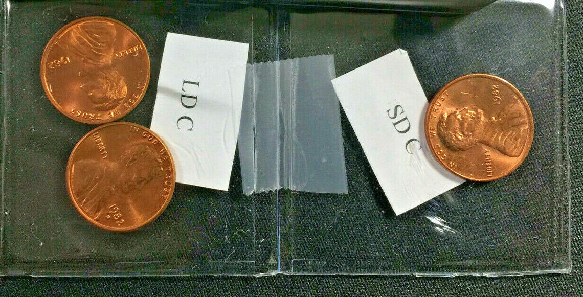 1982 Lincoln Memorial Cents All 7 P&D Coin Variety Set - Each Copper ...