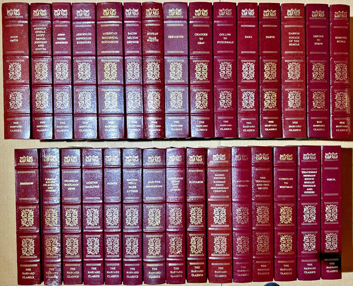 Harvard Classics grolier 30 Vols Collector's Ed. Leather RARE SET ...