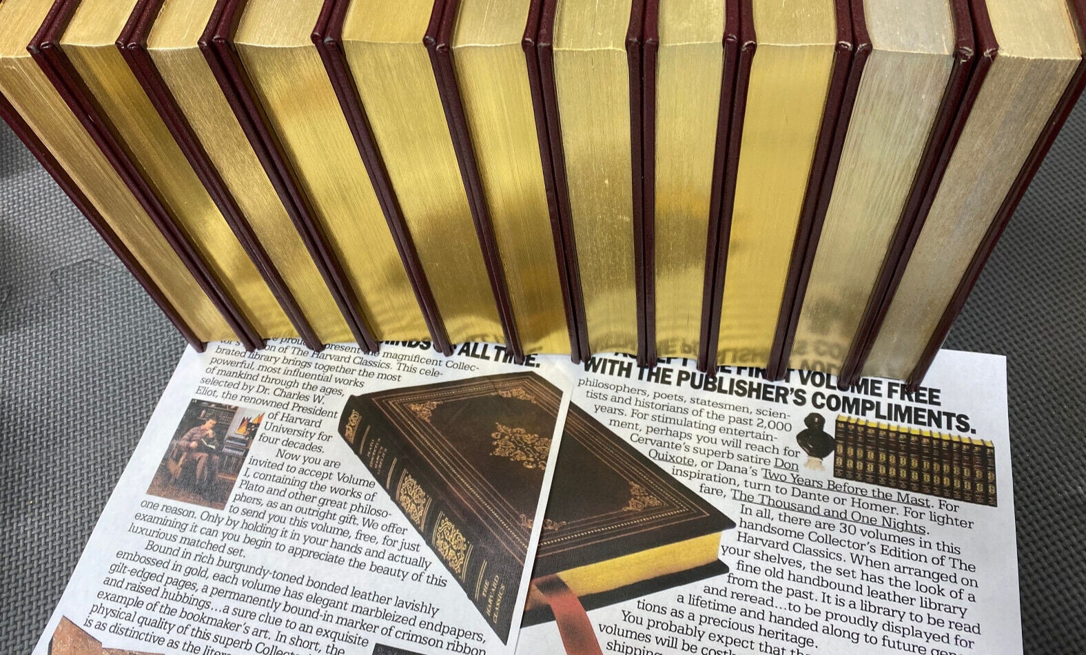 Harvard Classics grolier 30 Vols Collector's Ed. Leather RARE SET ...