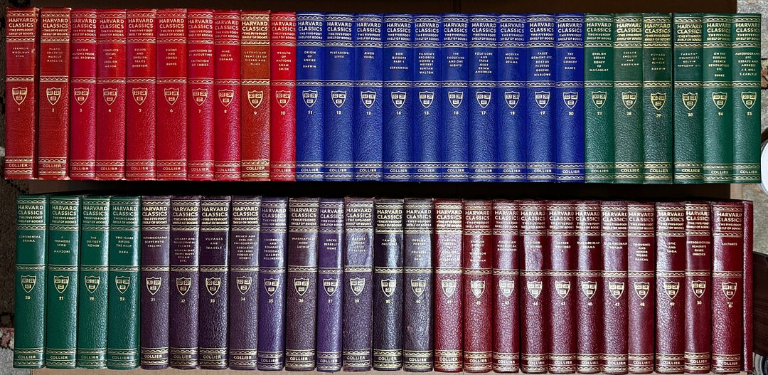 Harvard Classics Gemstone Rainbow Varicolored Full Set 52 Vols ...