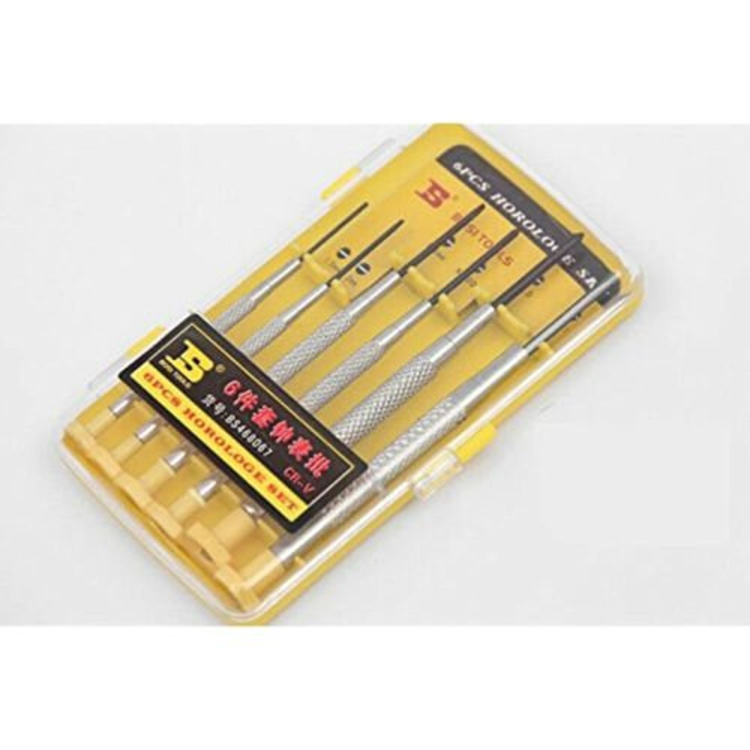 BOSI Precision Screwdriver Set - 6 Pcs 3 Flat 3 Phillips - 6 Sizes W ...