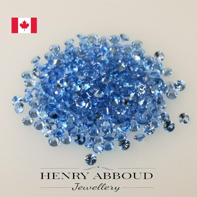 Light Blue Round Loose Stones Premium Quality Spinel #119 Cubic ...