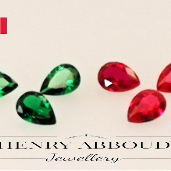 Ruby Tear Drops - Etsy