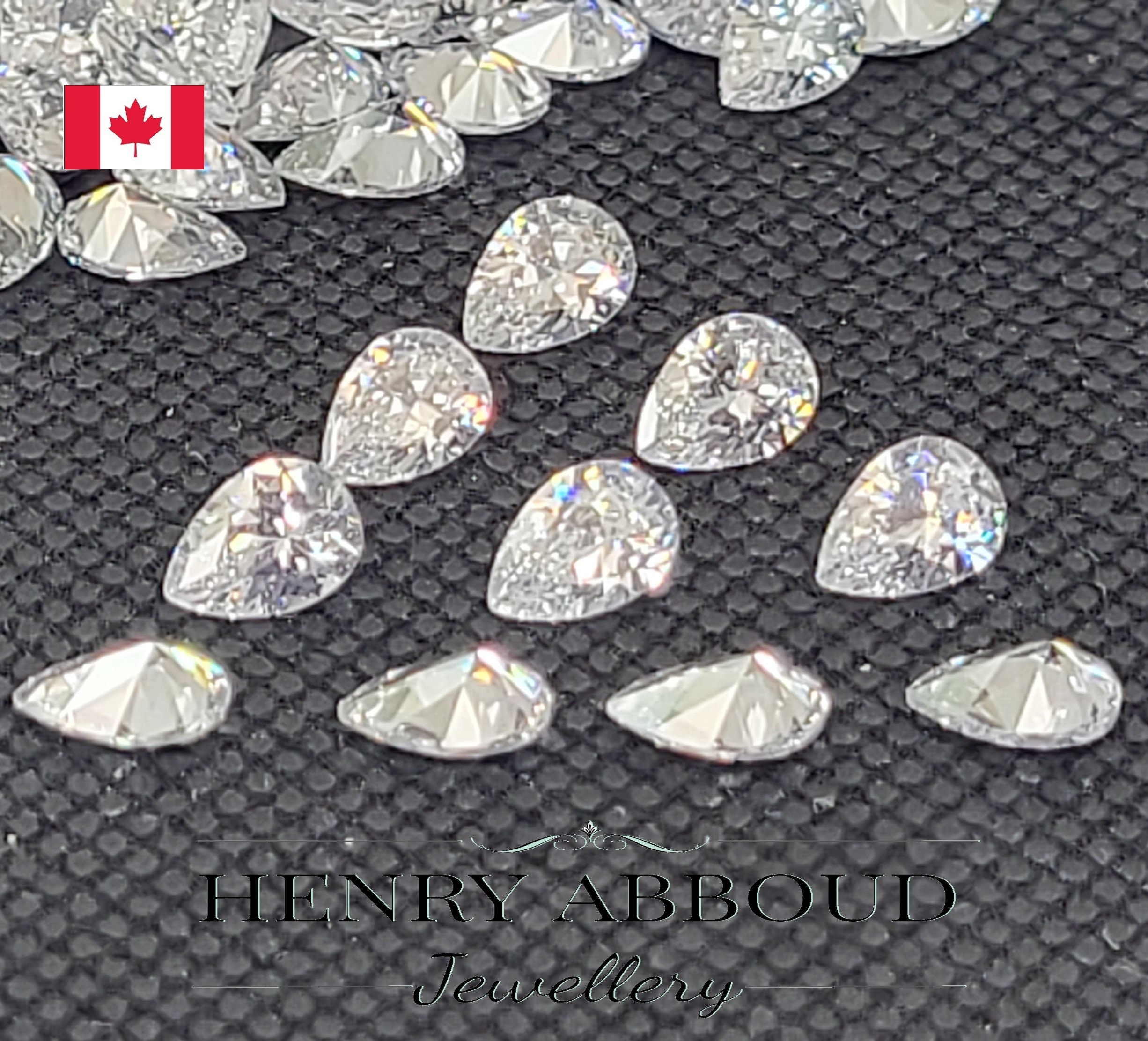 Cubic Zirconia (CZ) White Pear Shape Crystal Clear CZ Brilliant Machine ...