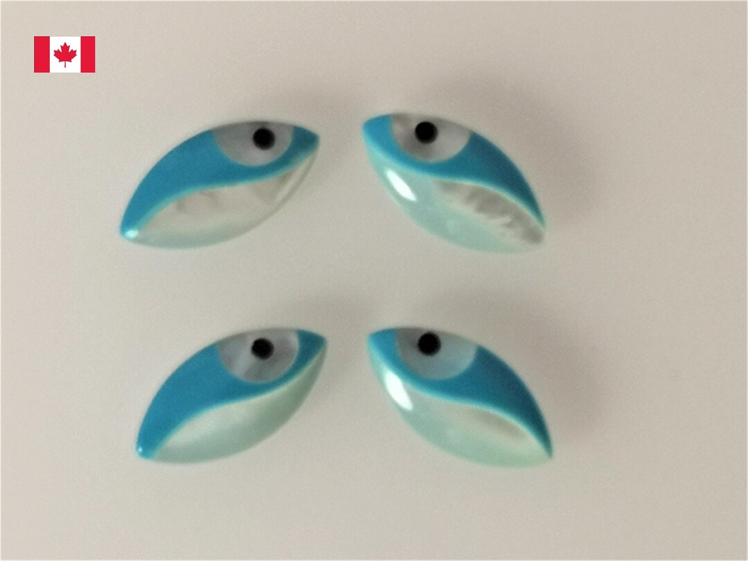 Fish Turkish Eye Lot of 4 High Quality 14*7mm Sea Shell Marquise Evil ...