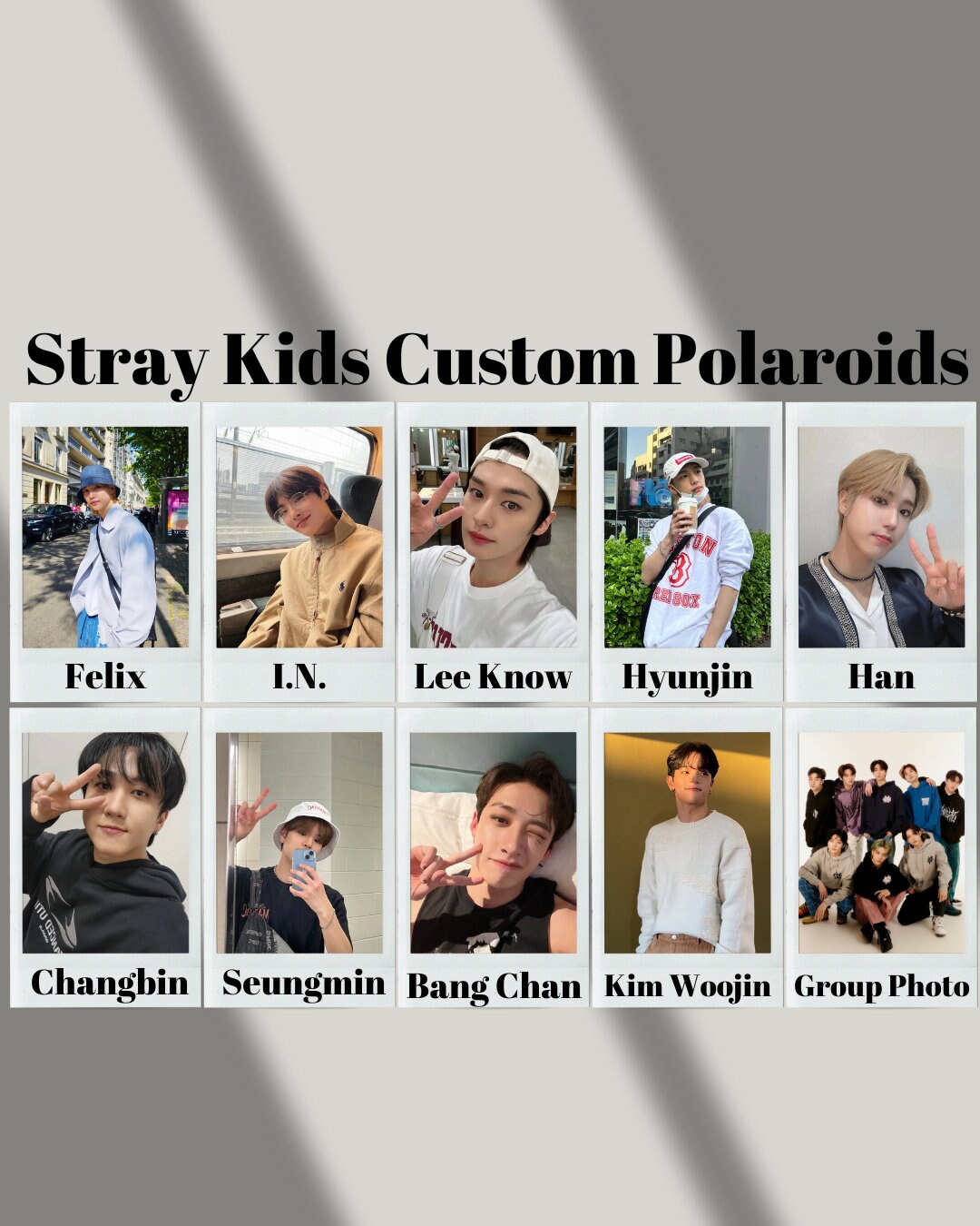Stray Kids Custom Polaroids kpop Polaroids - Etsy