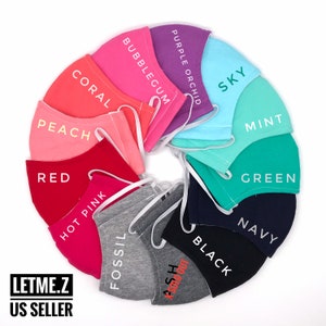 Adult Cloth Face Masks 3 Layers Filter Pocket / Reusable Mask / Unisex ...