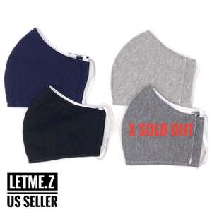 Adult Cloth Face Masks 3 Layers Filter Pocket / Reusable Mask / Unisex ...