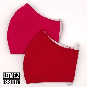 Adult Cloth Face Masks 3 Layers Filter Pocket / Reusable Mask / Unisex ...